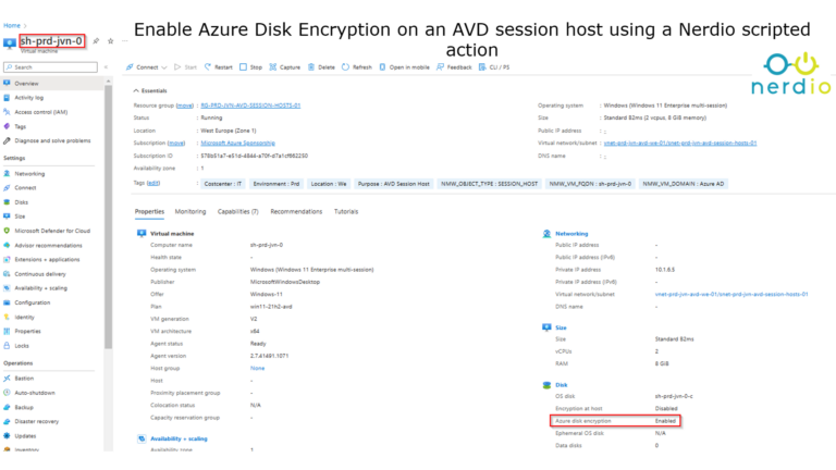 Enable Azure Disk Encryption On An Avd Session Host Using A Nerdio 8719