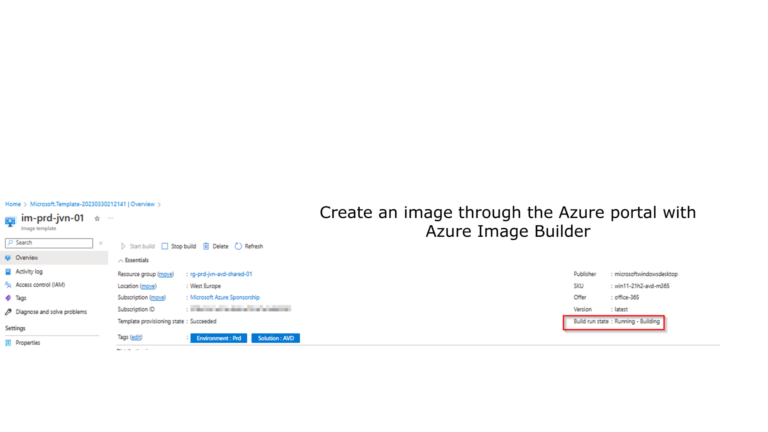 Create an image through the Azure portal with Azure Image Builder ...