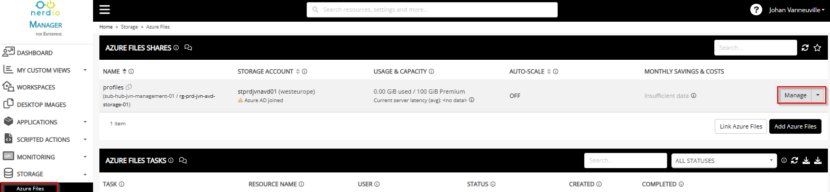 Configure AVD storage scaling with Nerdio Manager for Enterprise ... Configure AVD storage scaling with Nerdio Manager for Enterprise ...