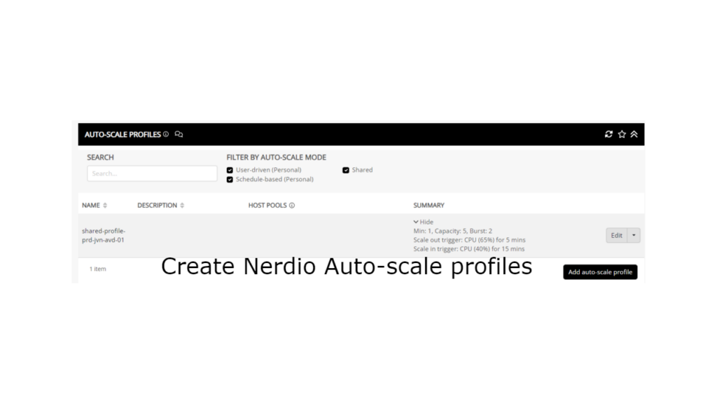 Create Nerdio Auto Scale Profiles Johan Vanneuville