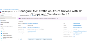 Configure AVD traffic on Azure firewall with IP Groups and Terraform ...